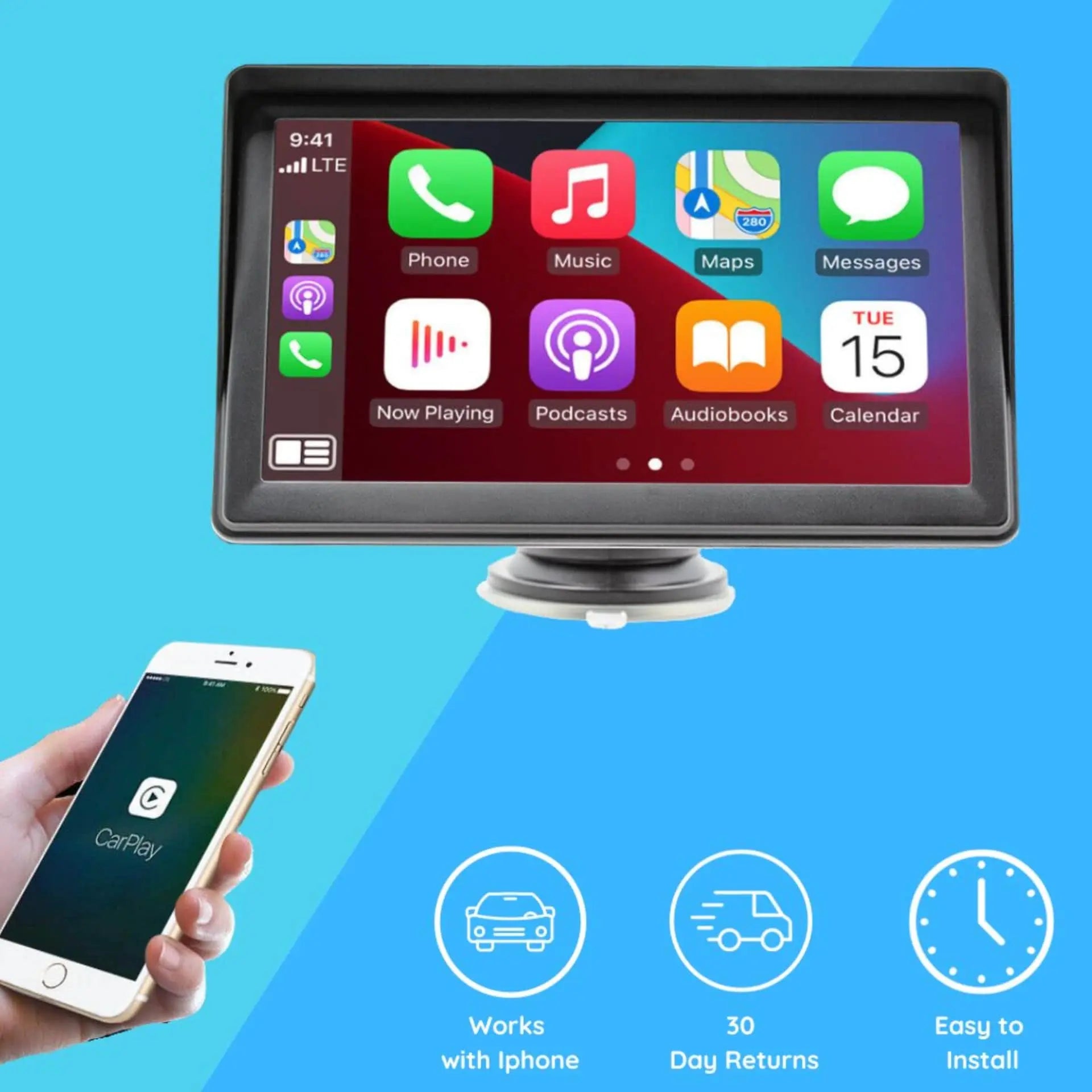 DrivePlay™ 7-Inch Wireless Car Play Box – The Organised Auto